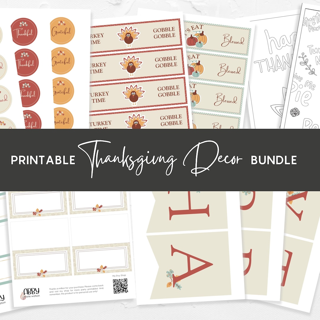 Thanksgiving Decor Bundle, Decorations for Thanksgiving, Thanksgiving ...