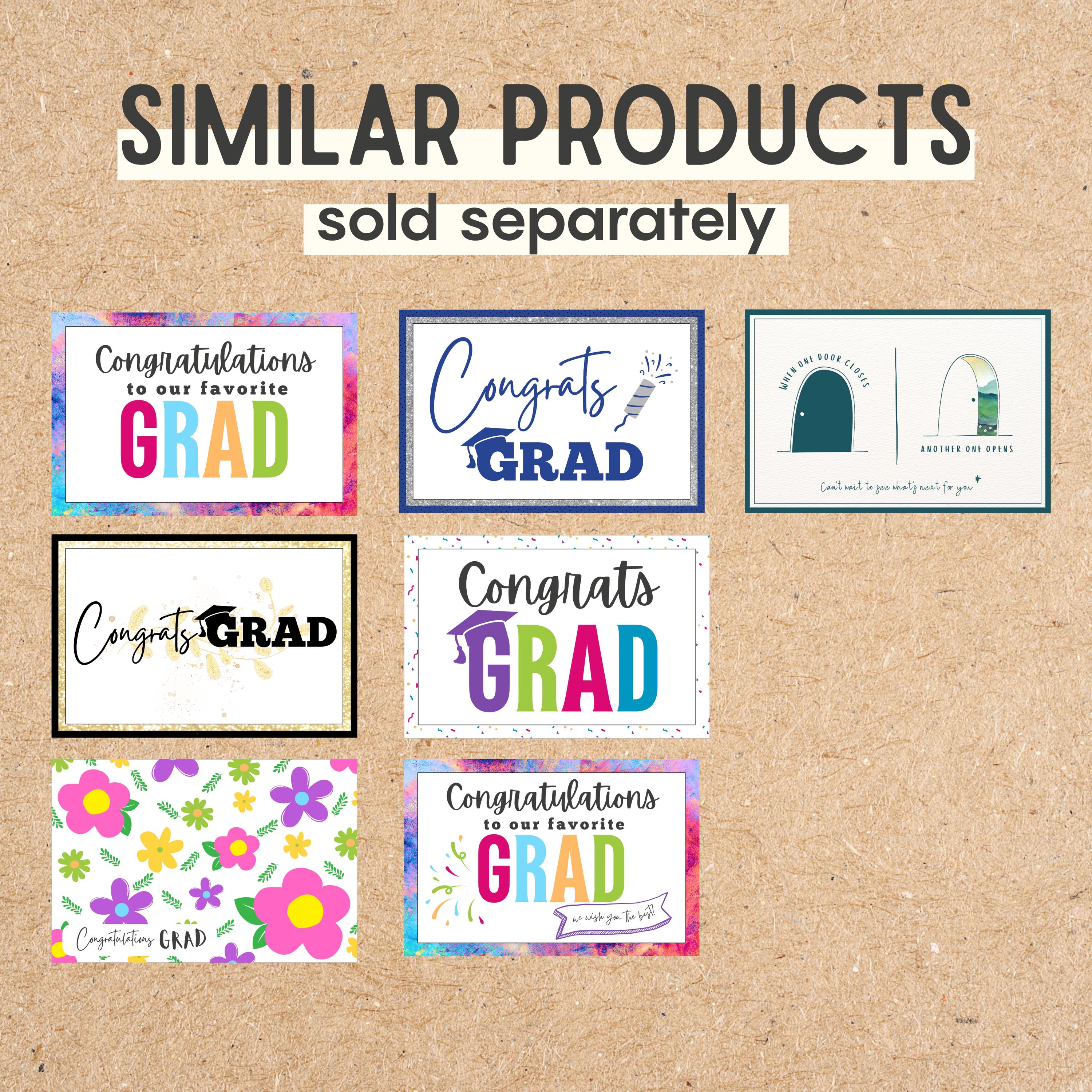 Grad, Flower Graduation Card, Cute Graduation Card, Printable ...