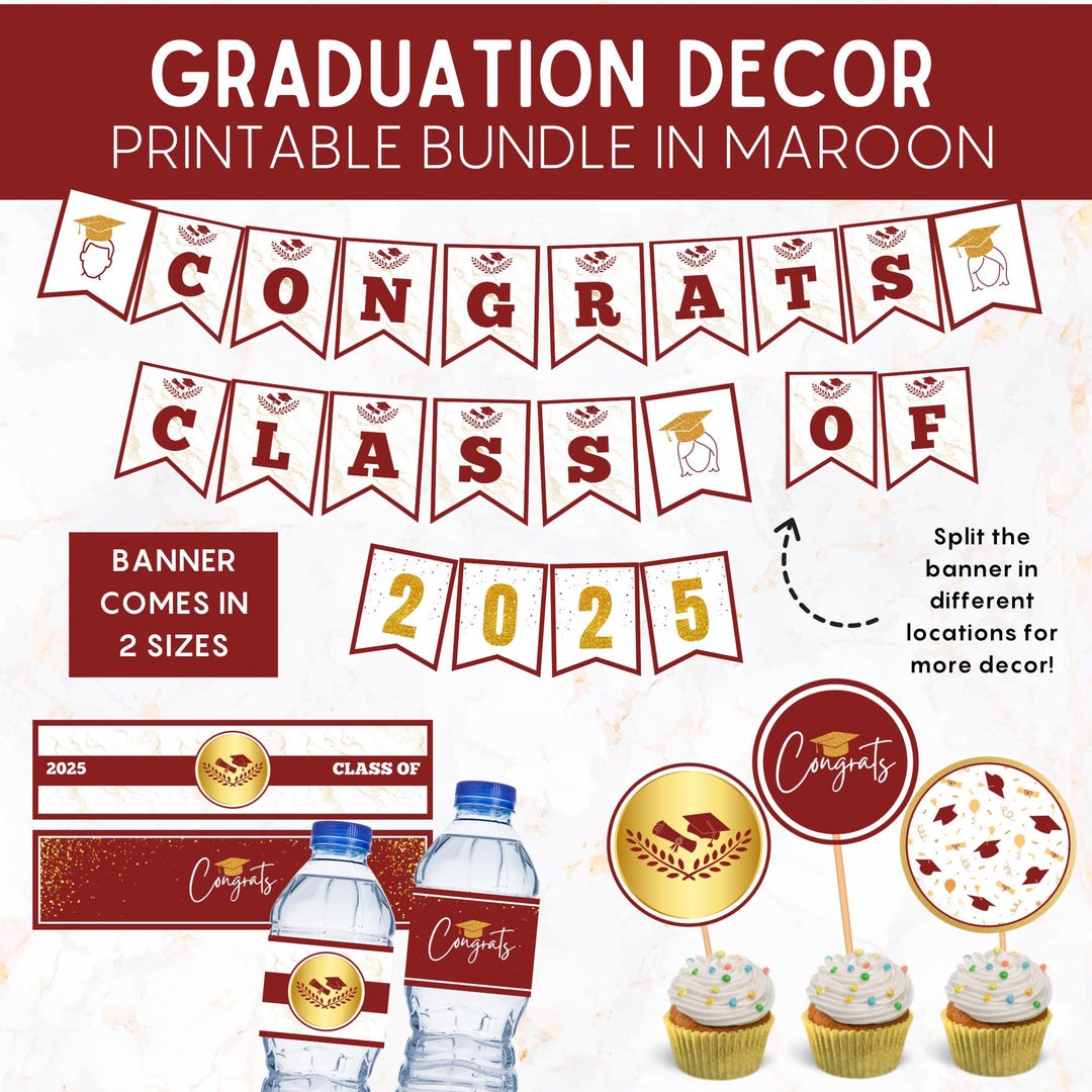 Graduation Printable, Class of 2025, Congrats, Grad Party, Printable ...