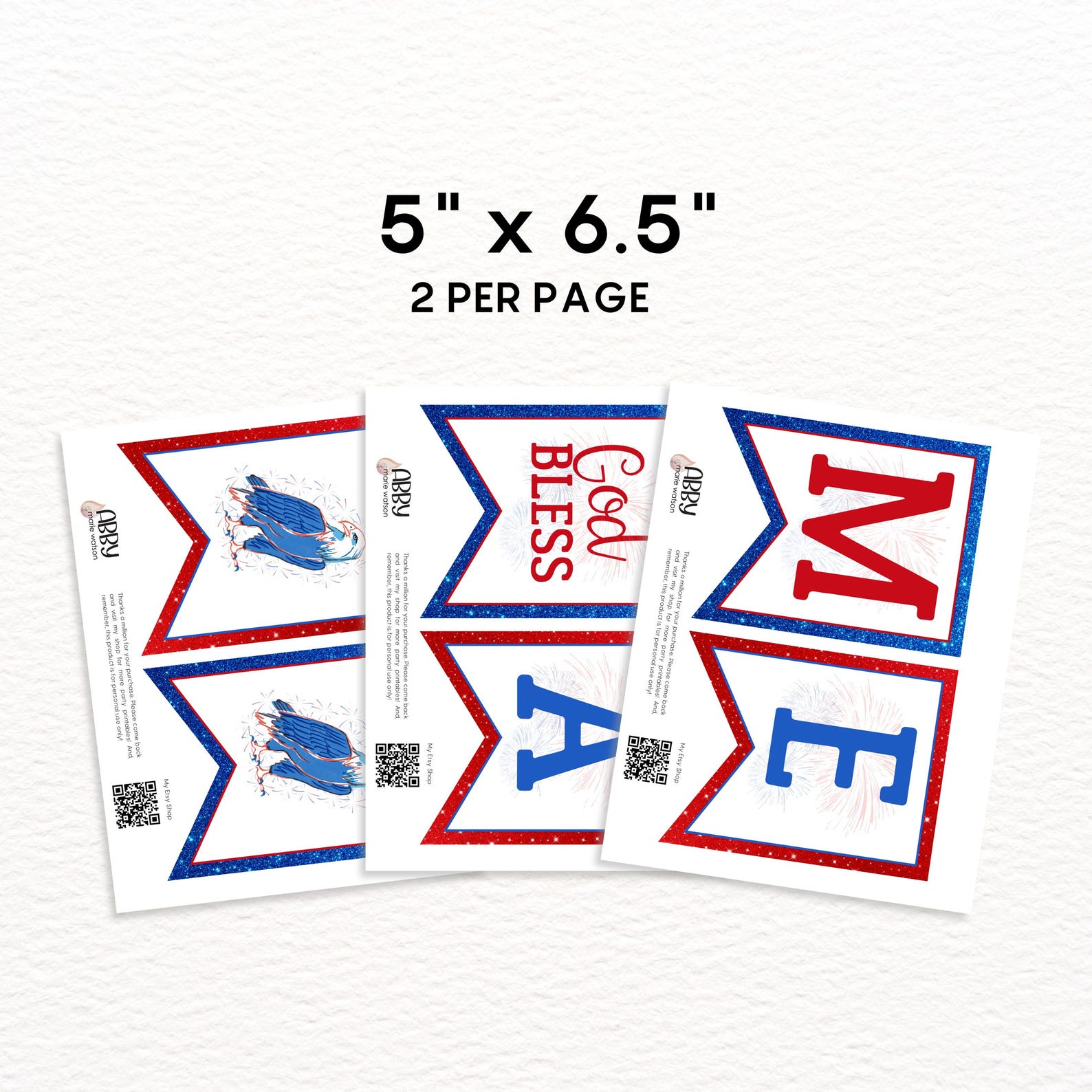 God Bless America Banner: Patriotic Party Decor (PDF) - Etsy
