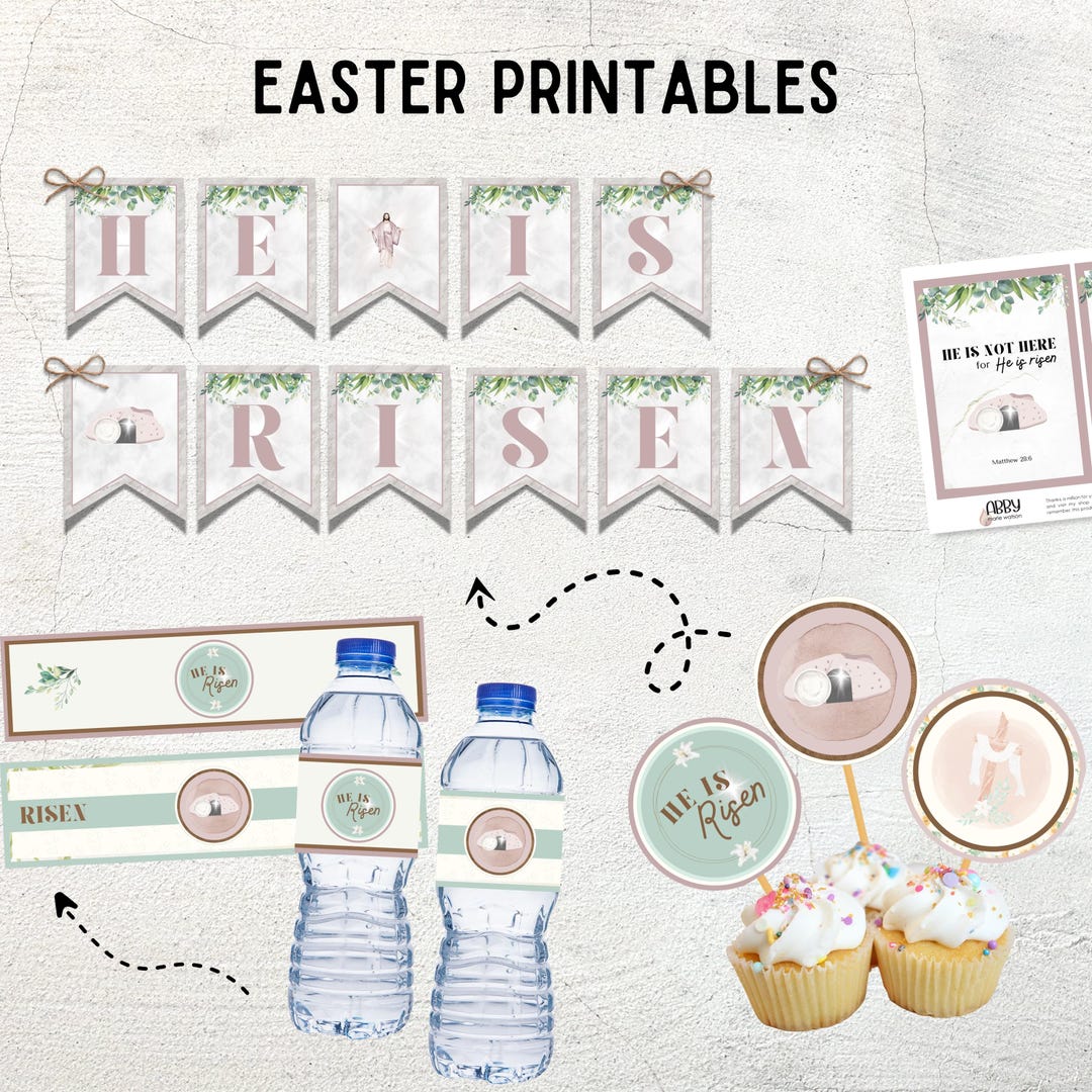 He is Risen, Holy Week Printables, Christ-centered Easter Decor ...