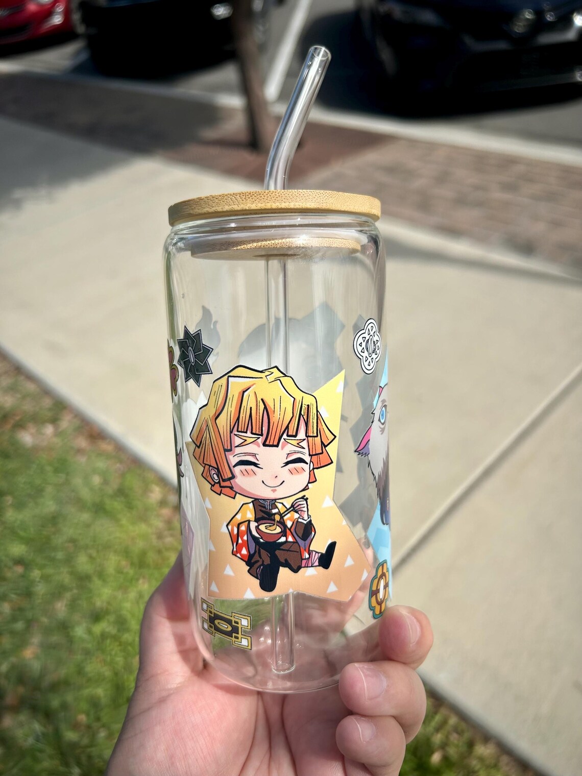 Demon Slayer Glass Cup - Etsy