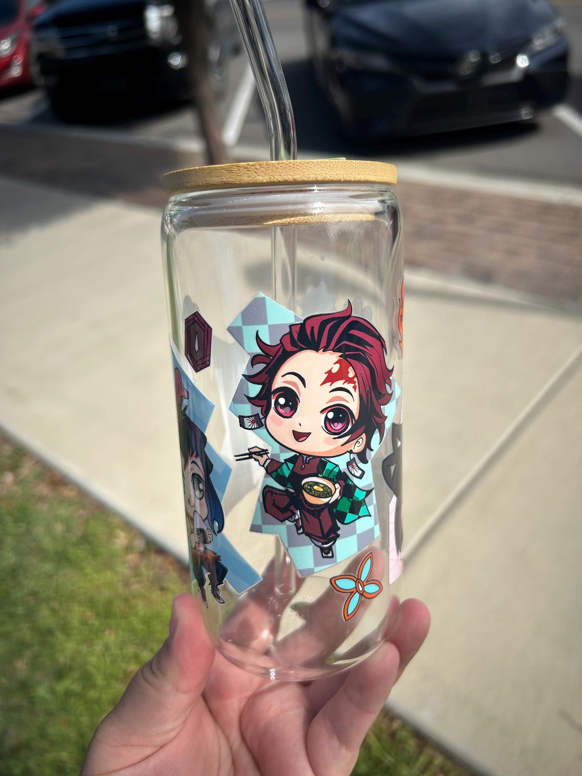 Demon Slayer Glass Cup - Etsy