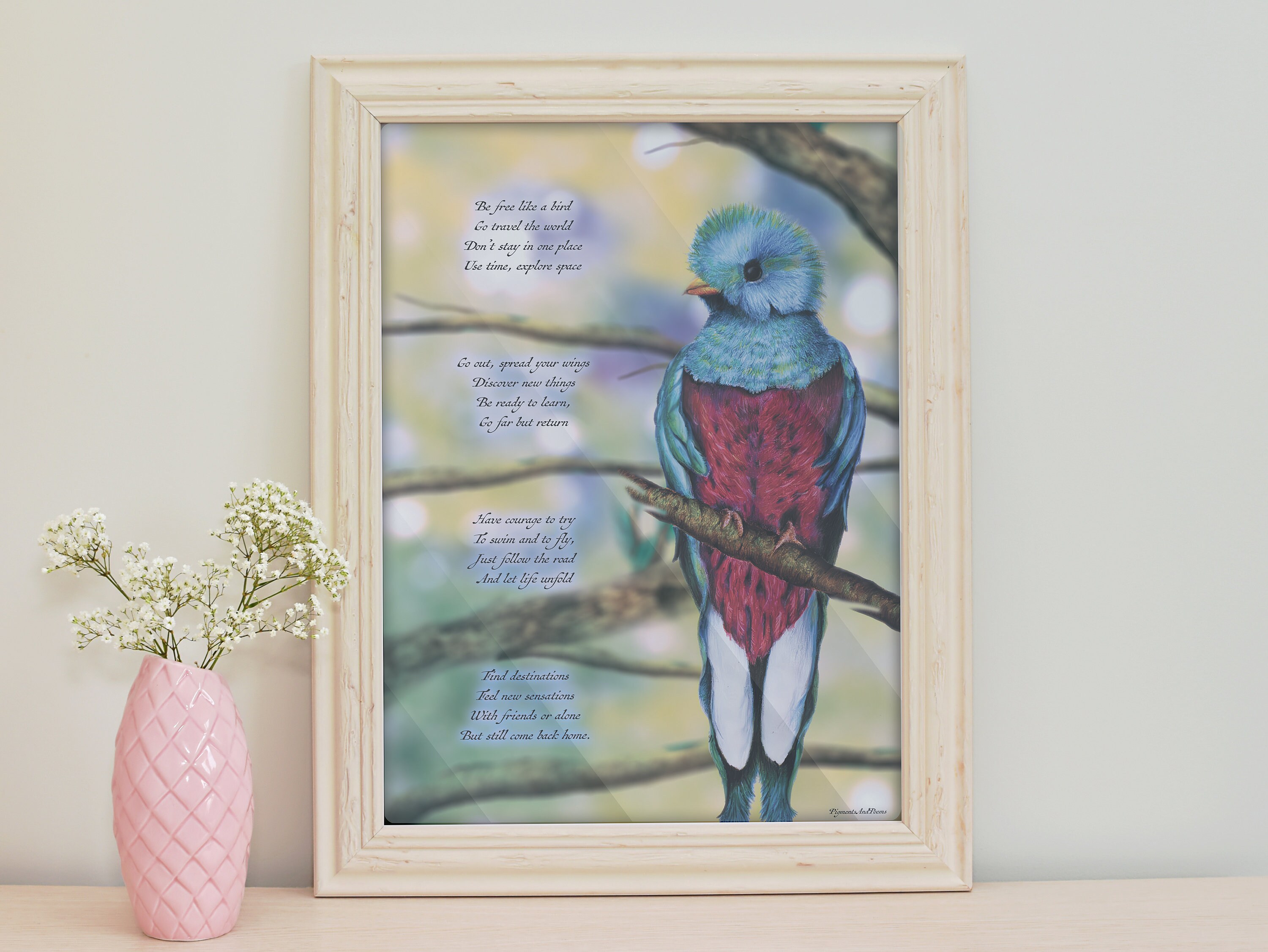 Quetzal Portrait With Poem - Etsy
