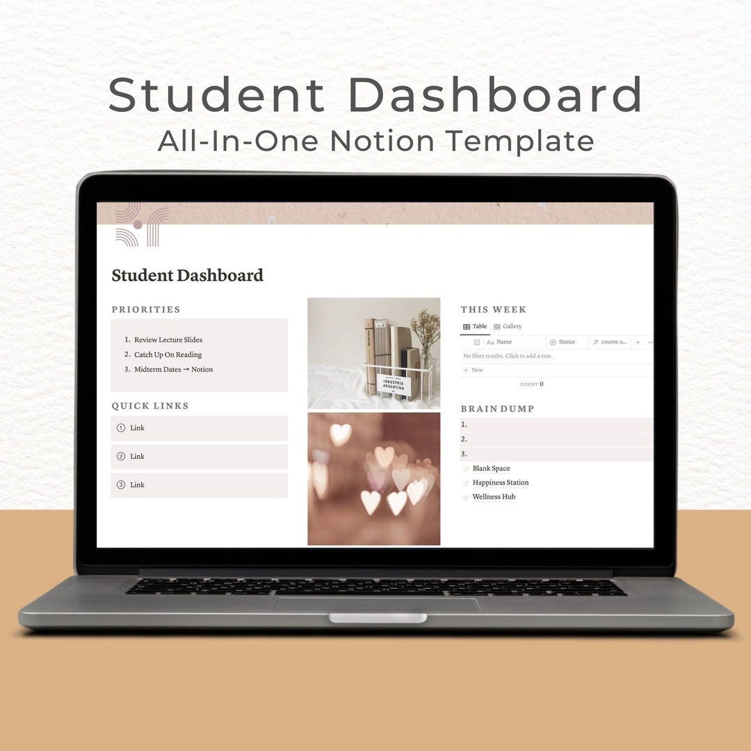 Notion Student Dashboard - Etsy