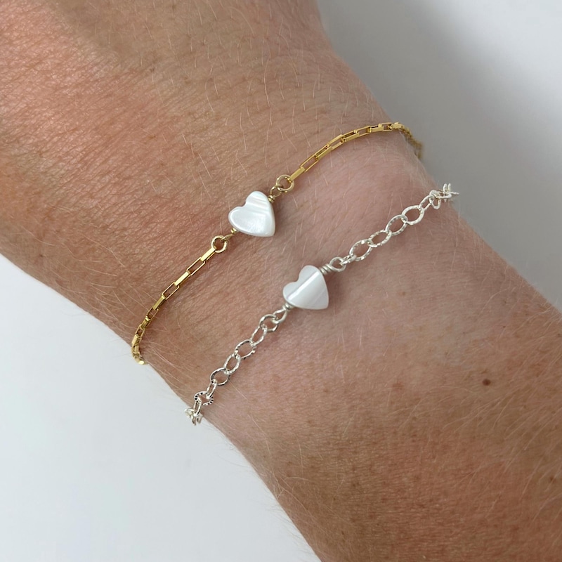 Pearl Charm With Heart - Etsy