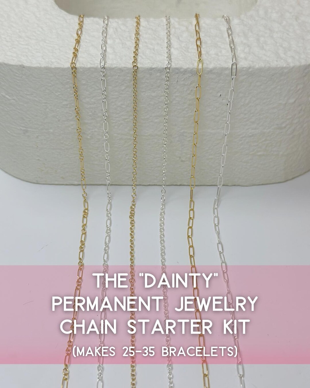 The Dainty Chain Starter Kit: 14k Gold Filled or 925 Sterling Silver - Etsy