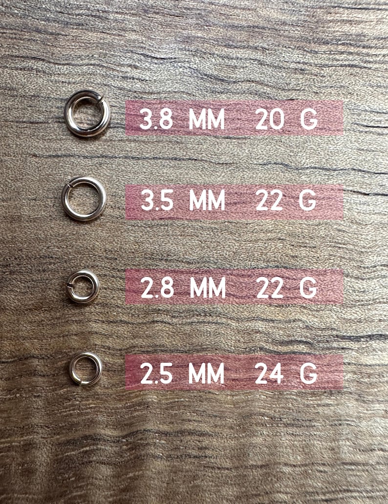 Most Popular Open Jump Ring 22g 2.8 Mm: 14k Gold Filled or Sterling ...