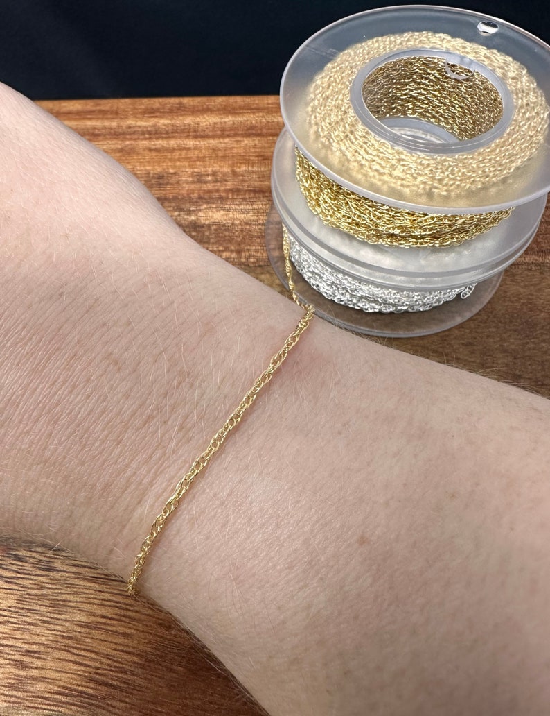 Rope Chain: 14k Gold Filled and Sterling Silver 1.4mm - Etsy