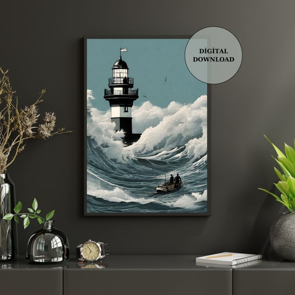 Lighthouse Canvas - Etsy