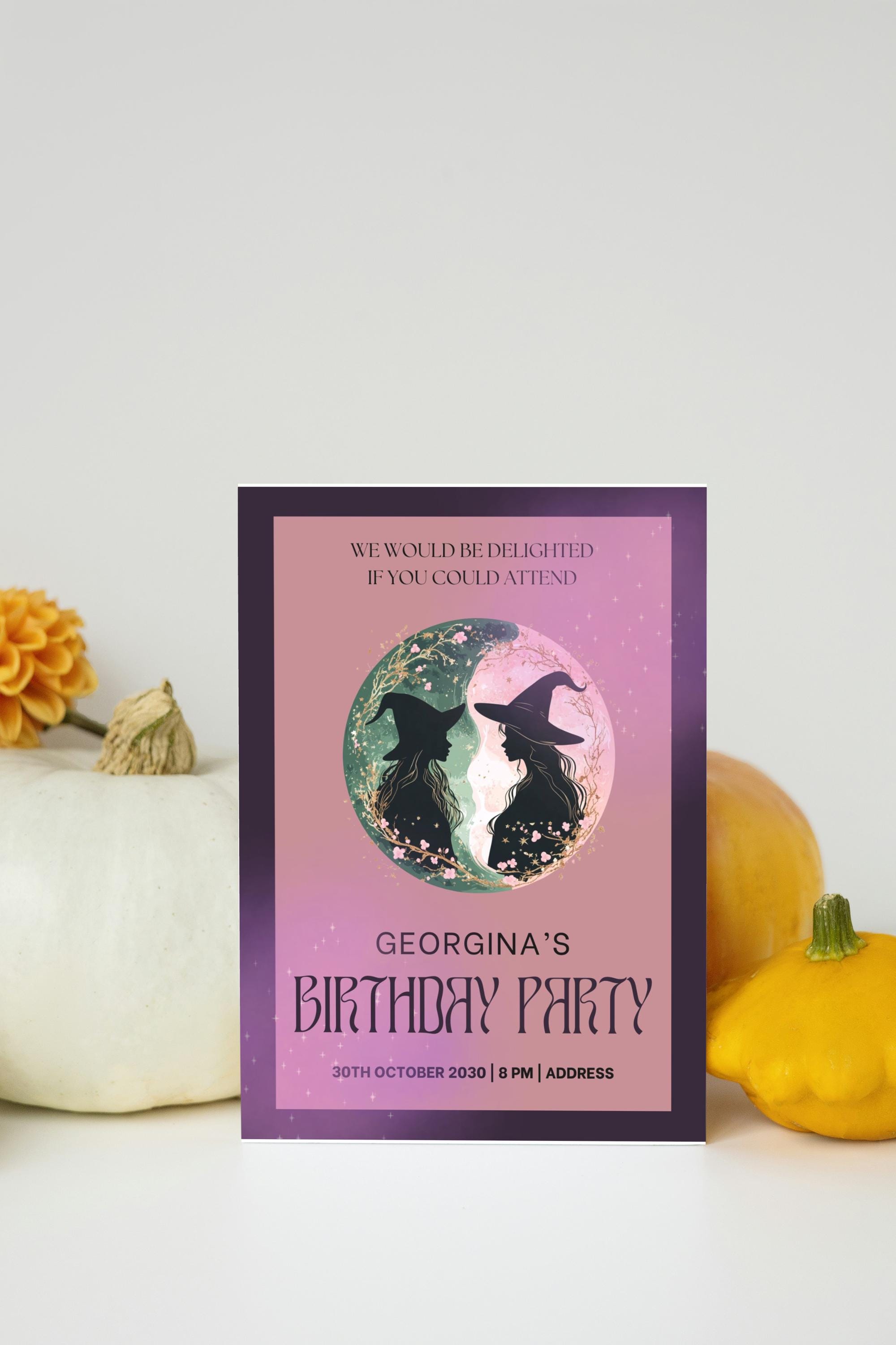 Wicked Inspired Birthday Invitation- Instant Download, Customizable ...
