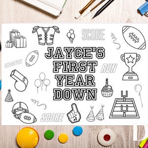 Football Coloring Sheet | Editable - Etsy