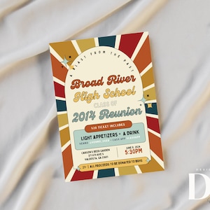 High School Reunion Invitation | Retro | Editable - Etsy