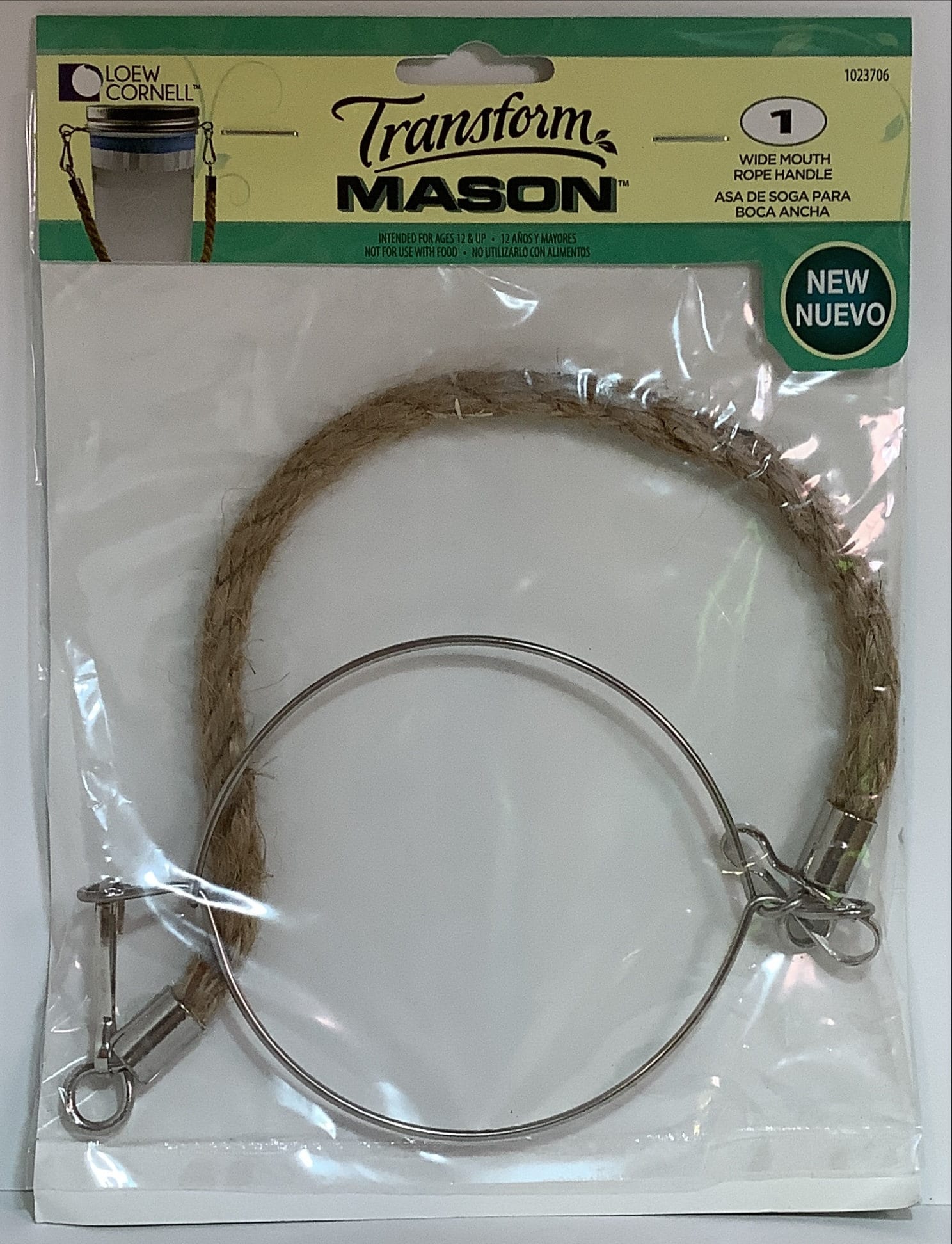 TM ROPE HANDLE for Wide Mouth Mason Jars - 1pk - Etsy
