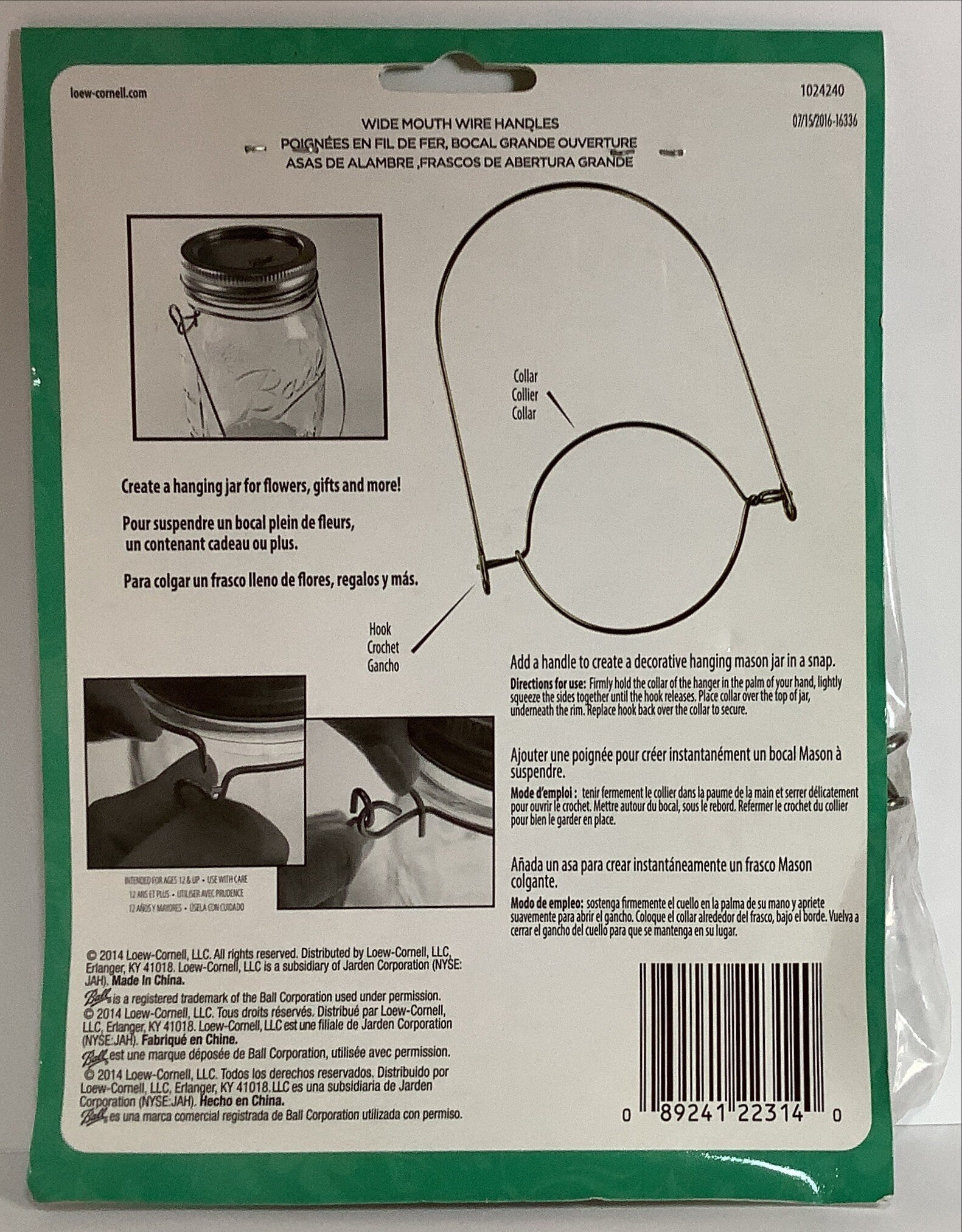 TM WIRE HANGERS for Wide Mouth Mason Jars 3pk - Etsy