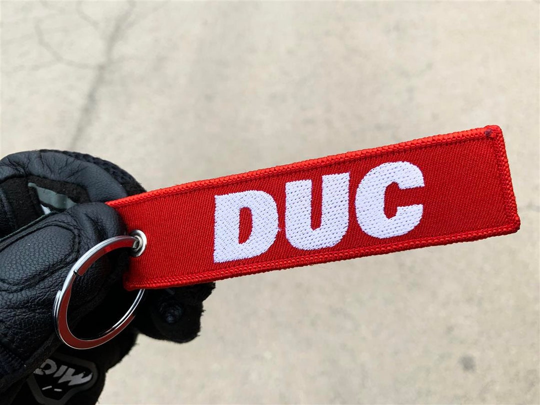 DUC Ducati Embroidered Fabric Key Tag Keychain for Him for Her Flight ...