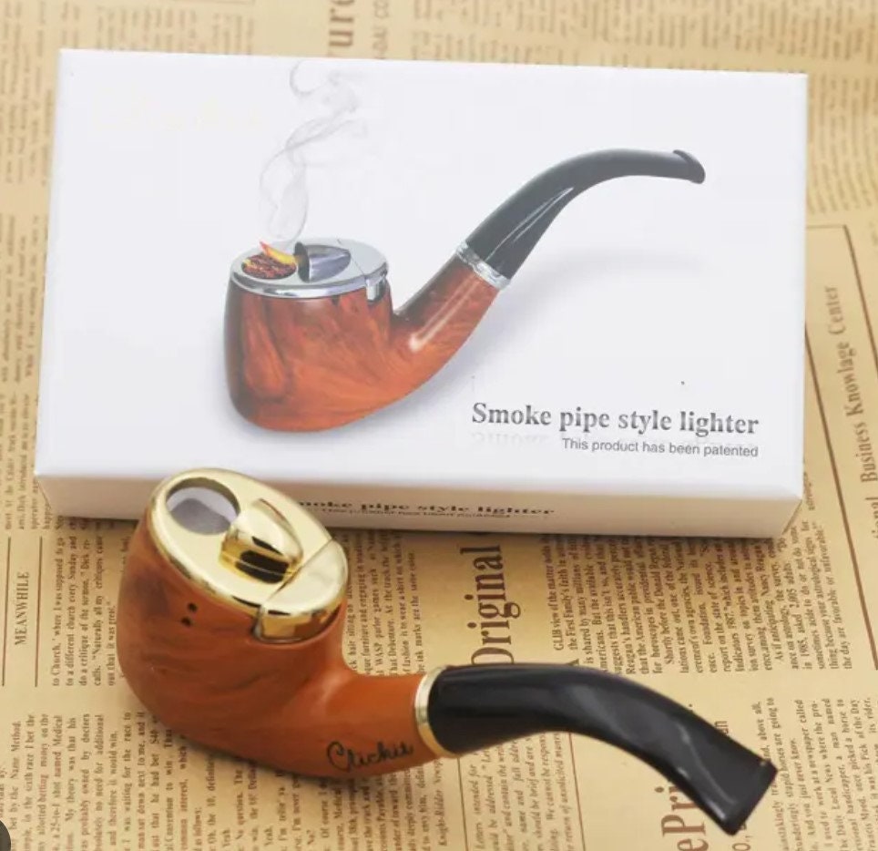 Click It- Tobacco Pipe With Built in Lighter- Refillable - Lighter ...