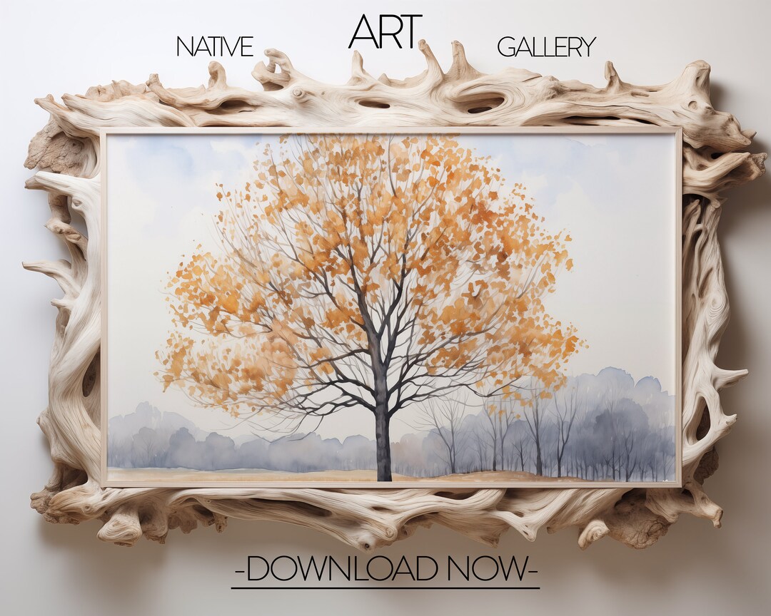 Orange Tree, Watercolor Wall Art, Realistic Watercolor Art, Moody Trees ...