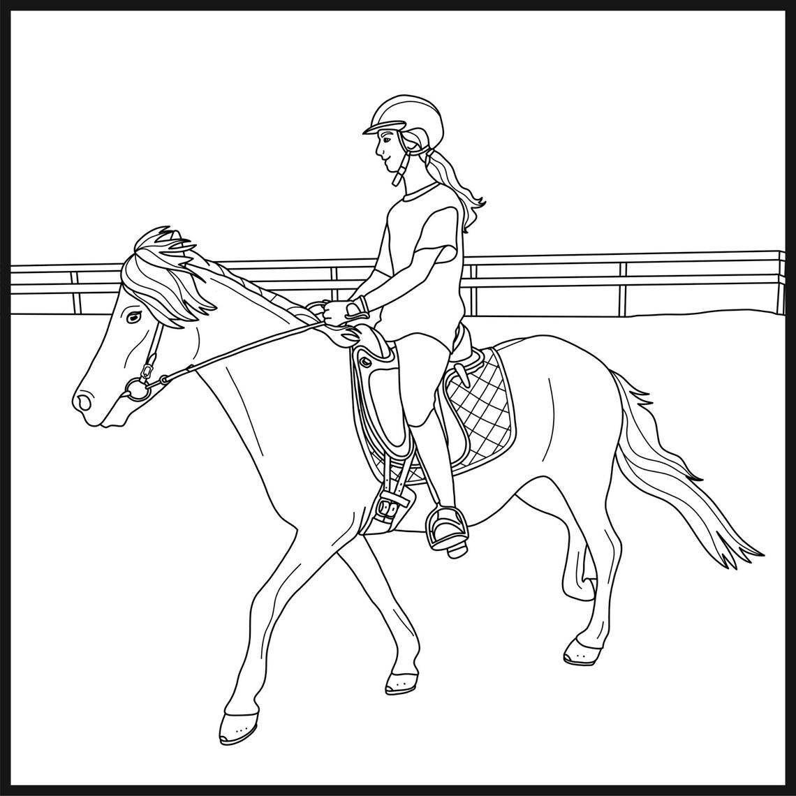 Horses 20 Coloring Pages - Etsy