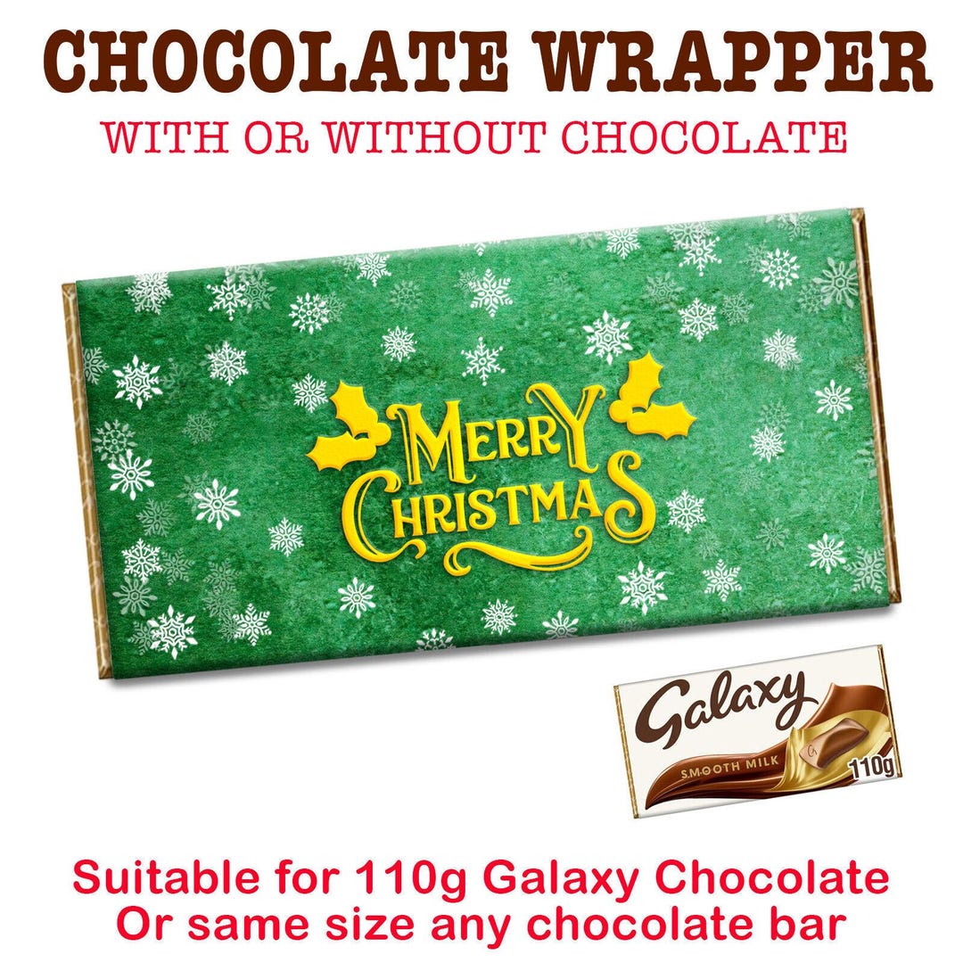 Merry Christmas Xmas Santa Chocolate Bar Wrapper Novelty Gift for Dad ...
