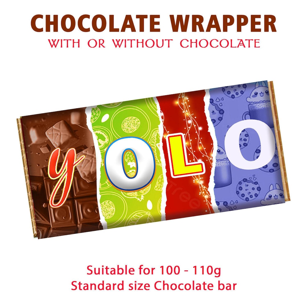 Yolo Chocolate Bar Wrapper Novelty Funny Joke Gift Christmas Valentine ...