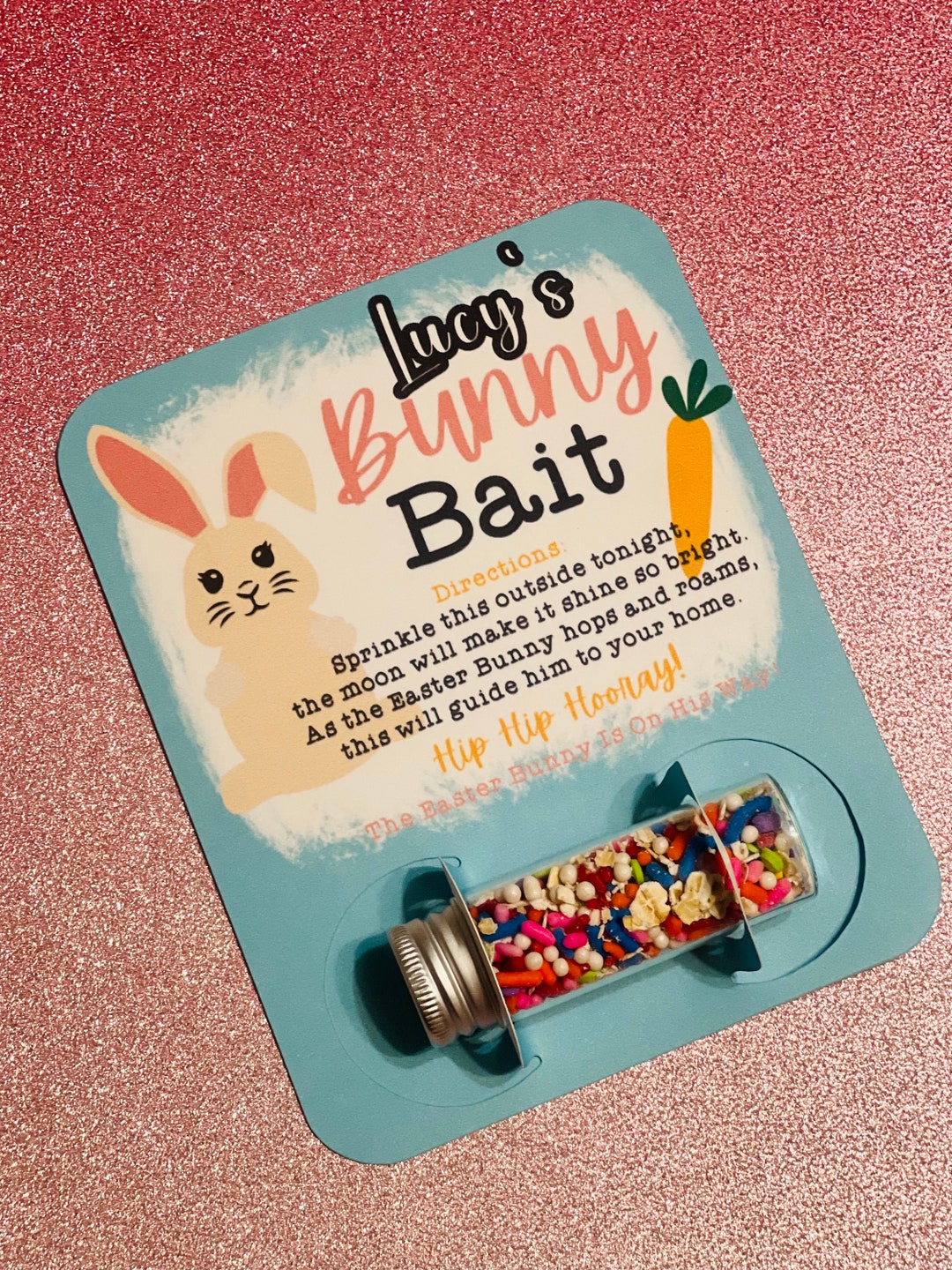Custom Bunny Bait Card - Etsy