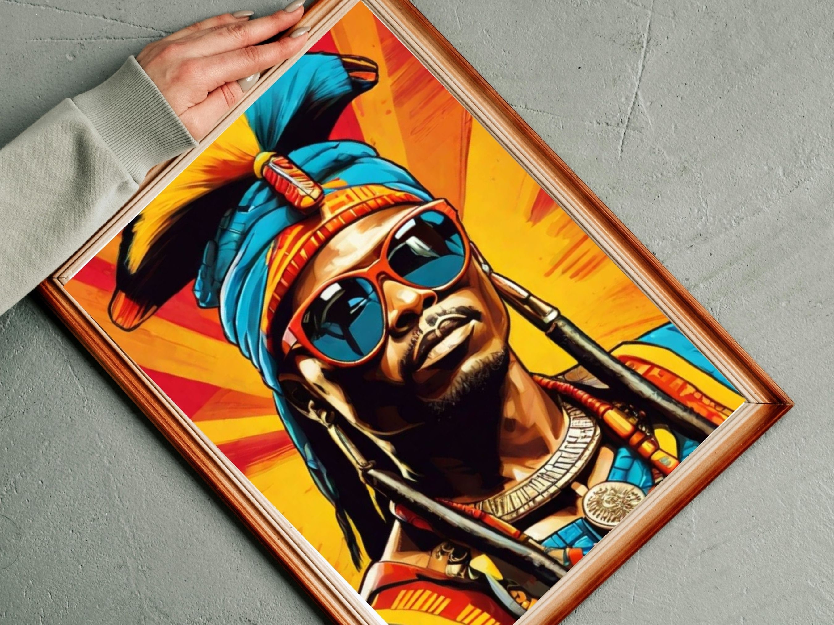 Global Portrait Zulu Warrior Pop Art Printable Wall Art Portrait - Etsy