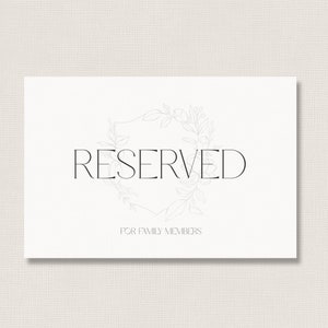 Reserved Sign Wedding Ceremony | Floral Crest - Timeless Modern Wedding ...