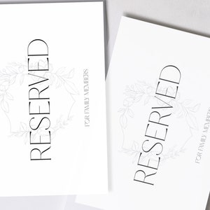 Reserved Sign Wedding Ceremony | Floral Crest - Timeless Modern Wedding ...