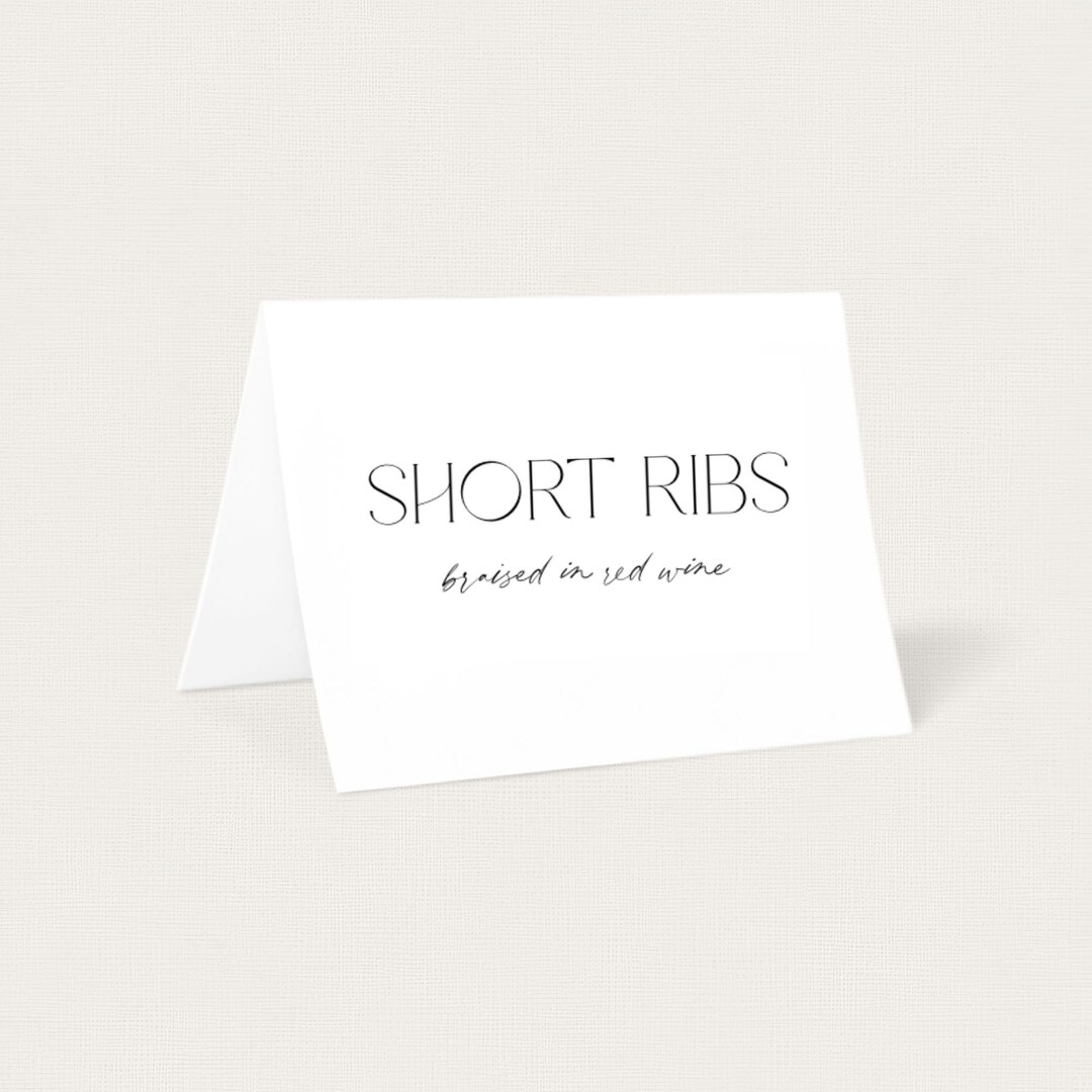 Wedding Tent Cards | DIY Editable Template | Minimal Script Design - Etsy