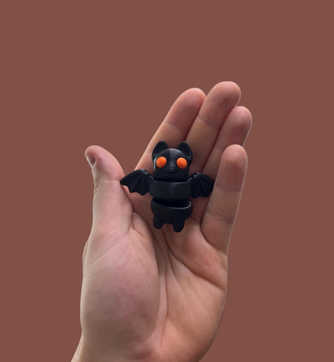 3D Printed Articulated Tiny Bats Fidget Toy Poseable Halloween Decor ...