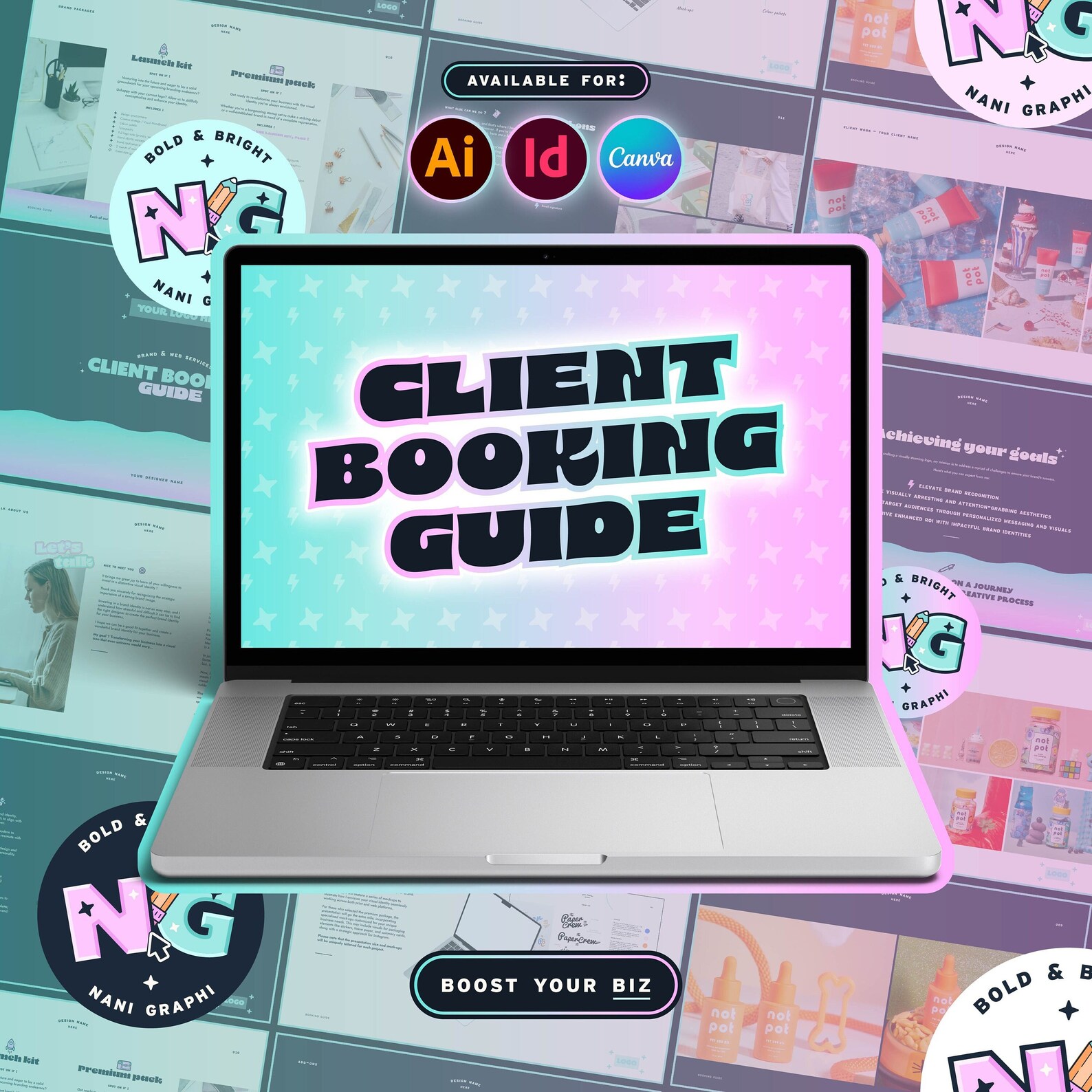 Client Booking Guide Template | New Client | Process | Moodboard | Icon ...