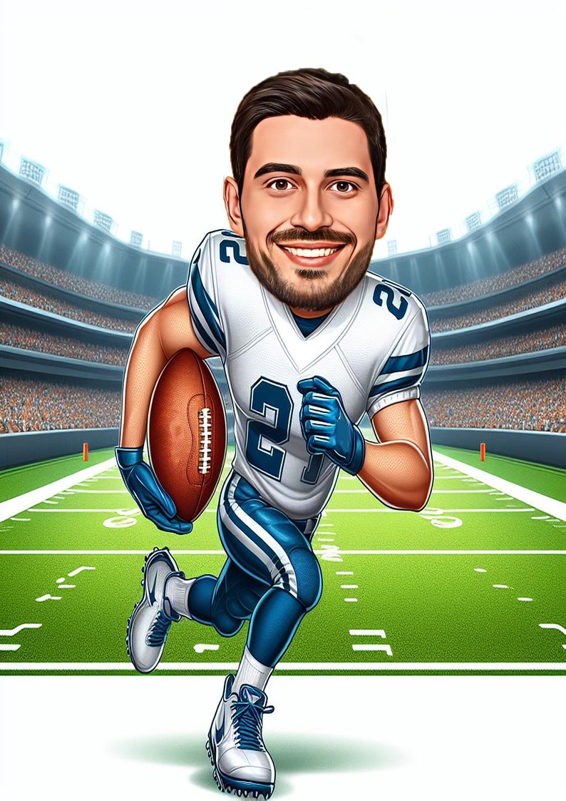 Dallas Cowboys American Football Drawing Football Player Caricature ...