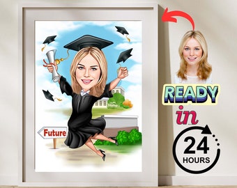 Graduation, Customized Graduation Cartoon Faces, Caricature Gift, Gift ...