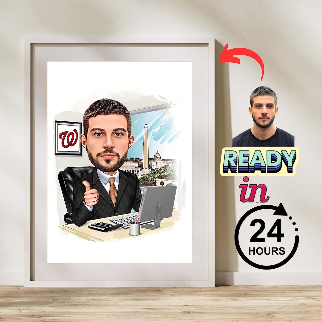 Custom Boss Portrait, Boss Birthday Gift,bosses Day Gift Ideas for Him ...