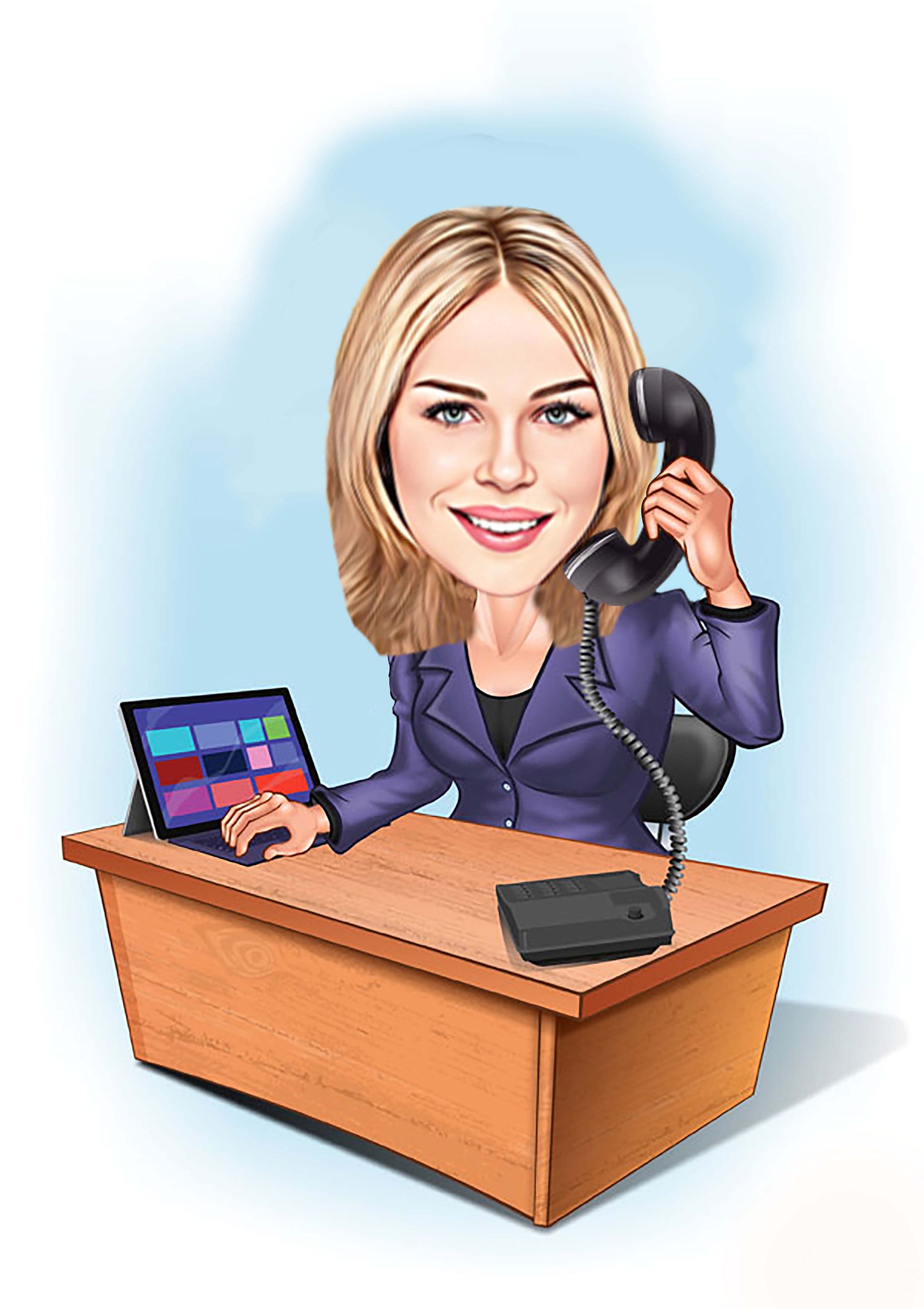 Custom Female Boss Cartoon Portrait, Boss Portrait, Gifts for Boss ...