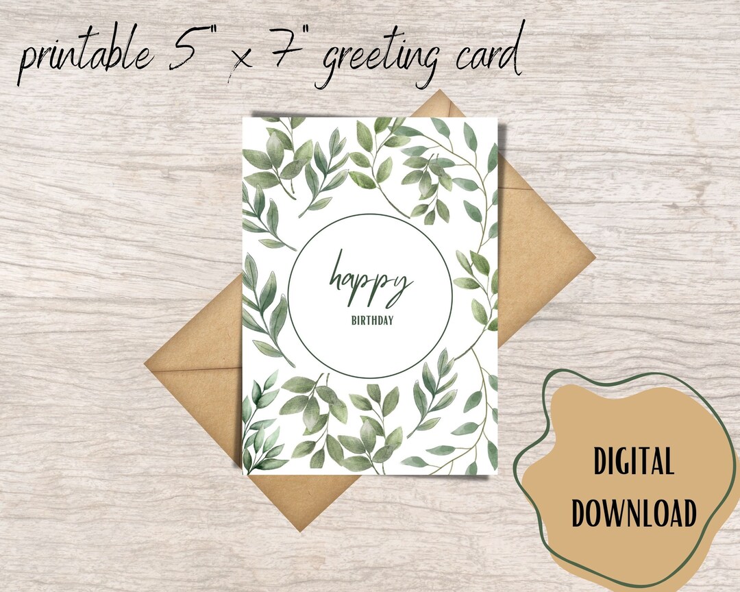 Botanical Birthday Card - Etsy