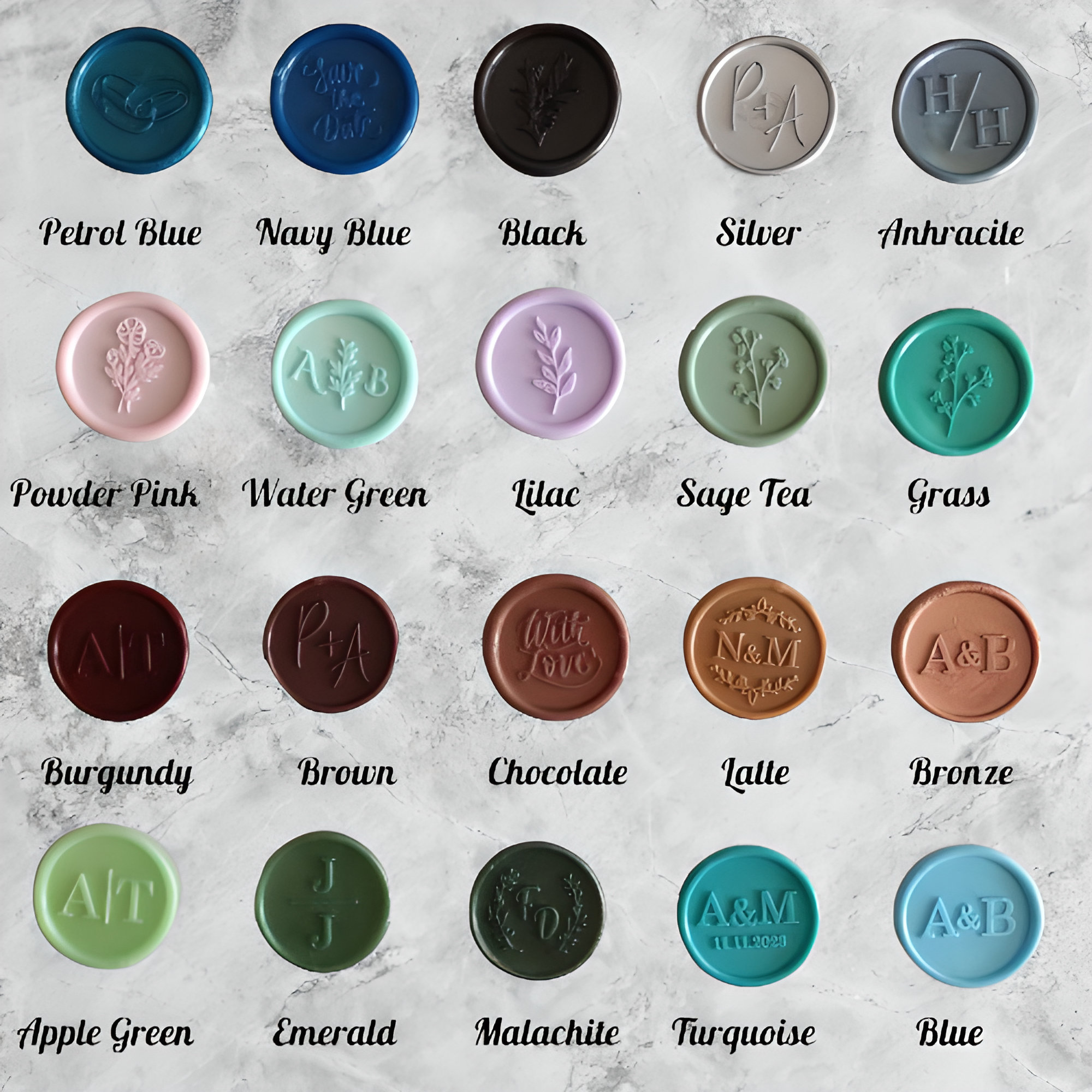 Custom Wax Seals, Personalized Wax Seals Stickers, Monogram Wax Seal ...