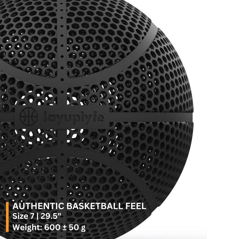 LAYUPLYFE Airless Basketball | 3D Printed Basketball | Silent ...