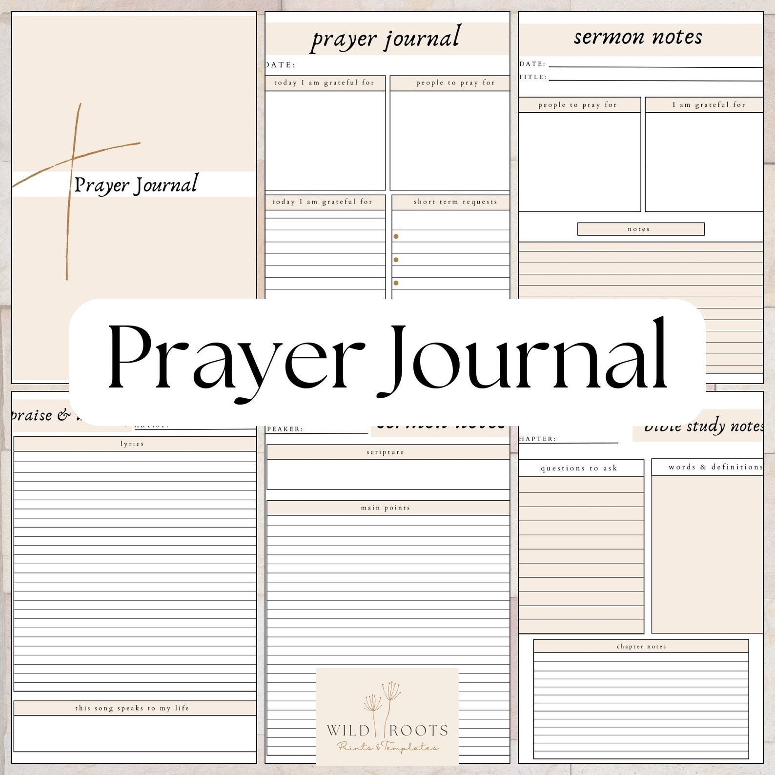 Prayer Journal, Bible Study Guide, Prayer Journal Printable: Elevate ...