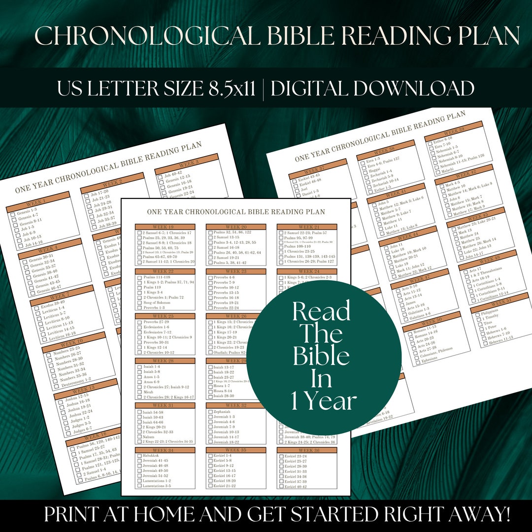 Bible Reading Plan, Chronological Bible Reading Plan, Bible Reading ...