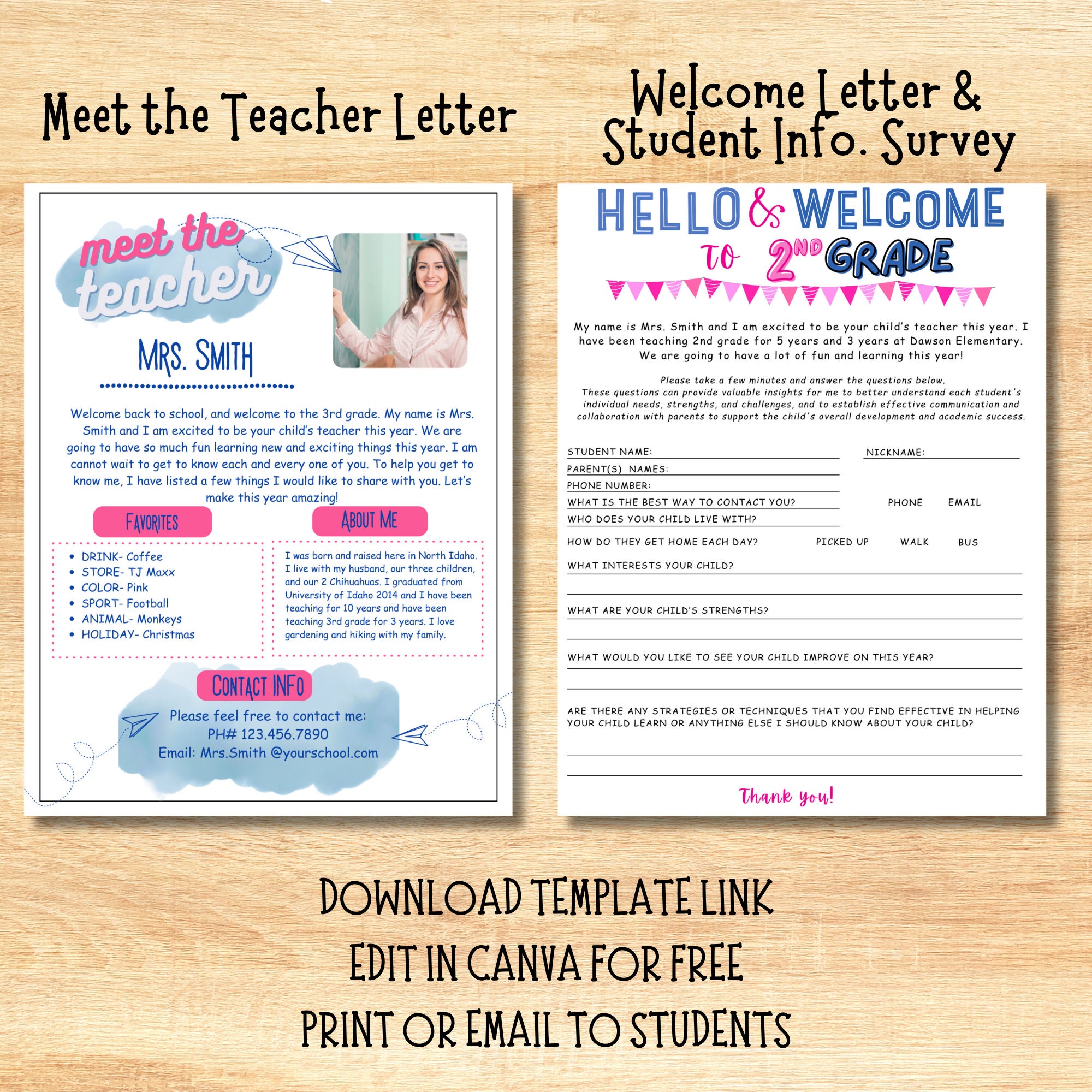 Classroom Newsletter Bundle, 12 Month Editable Teacher Newsletter ...
