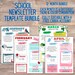 Classroom Newsletter Bundle, 12 Month Editable Teacher Newsletter ...