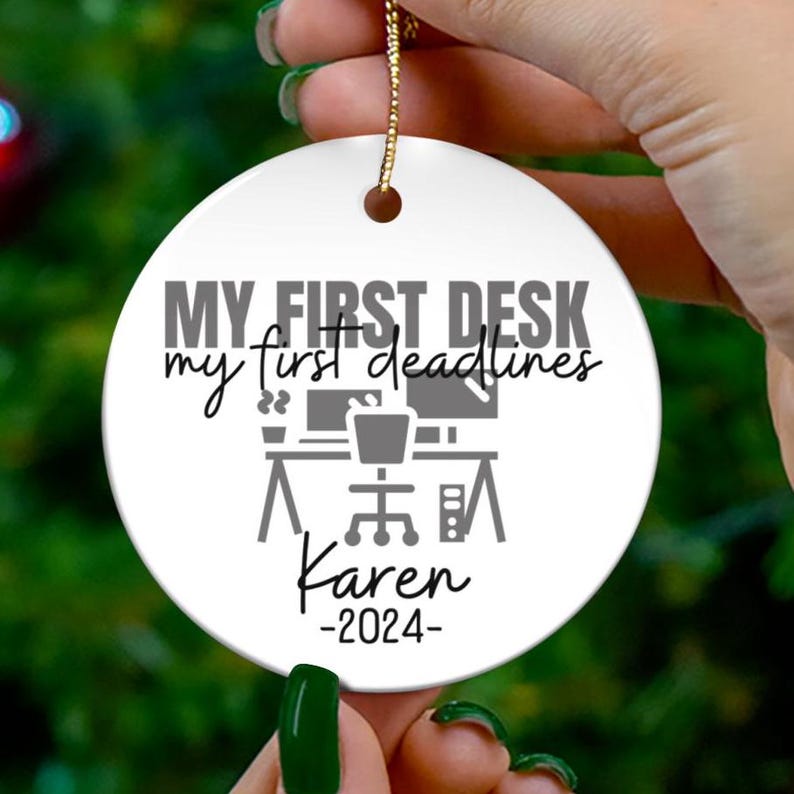 First Job Ornament - First Job Gift - Customizable Christmas Ornament ...