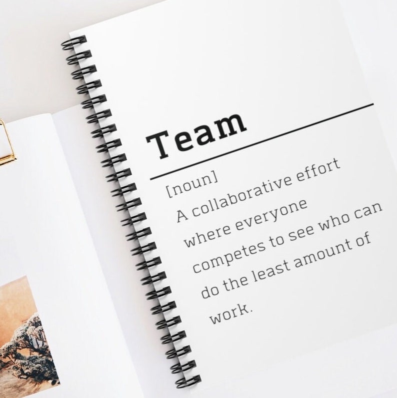 Team Definition Notebook, Work Colleague, Team Gifts, Team Journal ...