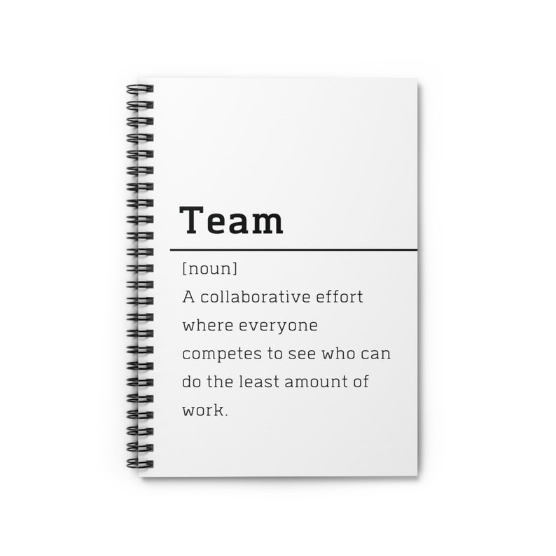 Team Definition Notebook, Work Colleague, Team Gifts, Team Journal ...