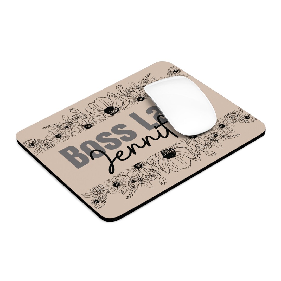Office Decor | Personalized Girl Boss Mouse Pad | Custom Office Desk ...