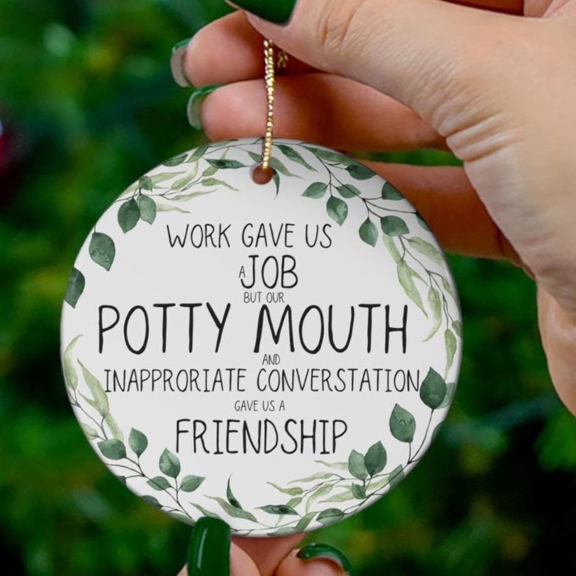 Coworker Christmas Gift | Work Friend Gift | Work Bestie Ornament ...