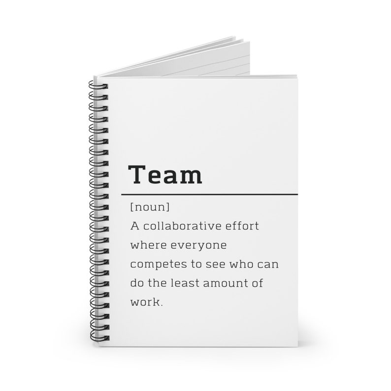 Team Definition Notebook, Work Colleague, Team Gifts, Team Journal ...