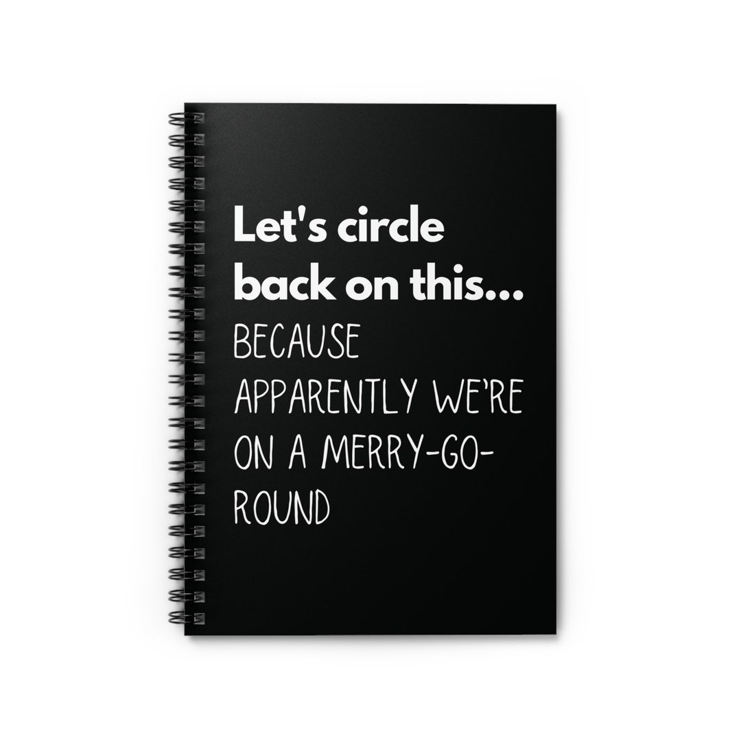 Circle Back Notebook | Work Meeting Journal | Office Note Book ...